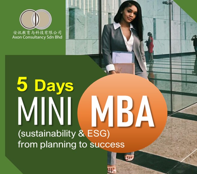 5 DAYS MINI MBA (SUSTAINABILITY& ESG) FROM PLANNING TO SUCCESS ...